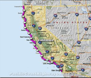 California Coast Map - Tour America